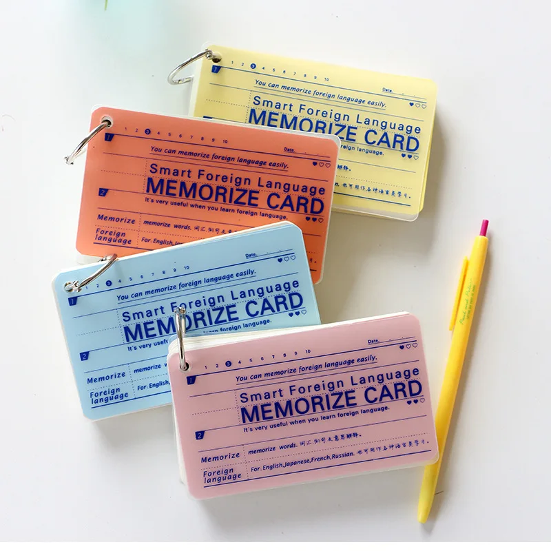 Memo-Pad-Stationery-Multicolour-Memory-Card-Steel-Ring-Notes-Card-Smart ...
