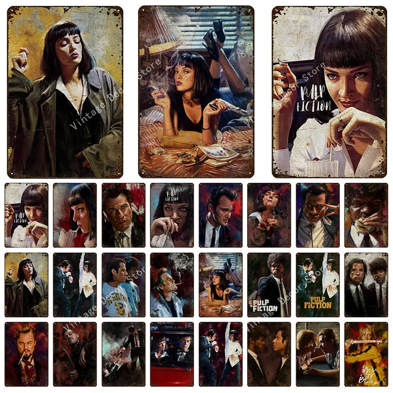 Movie-Pulp-Fiction-Tin-Signs-Vintage-Plaque-Metal-Retro-Posters-for ...