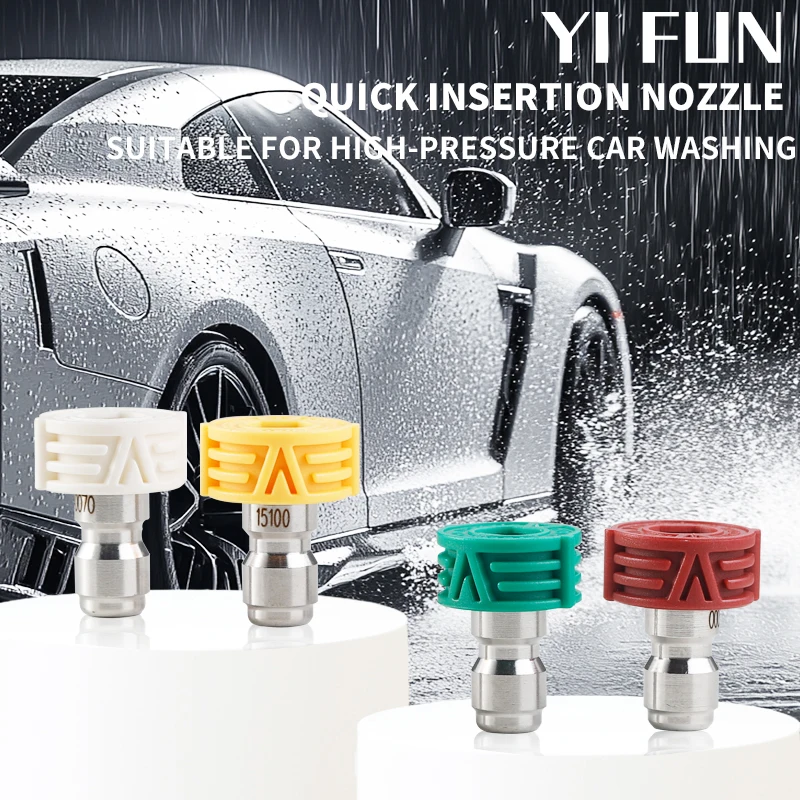High-Pressure Car Washer Nozzle Fittings 1/4 Quick Connector Stainless ...