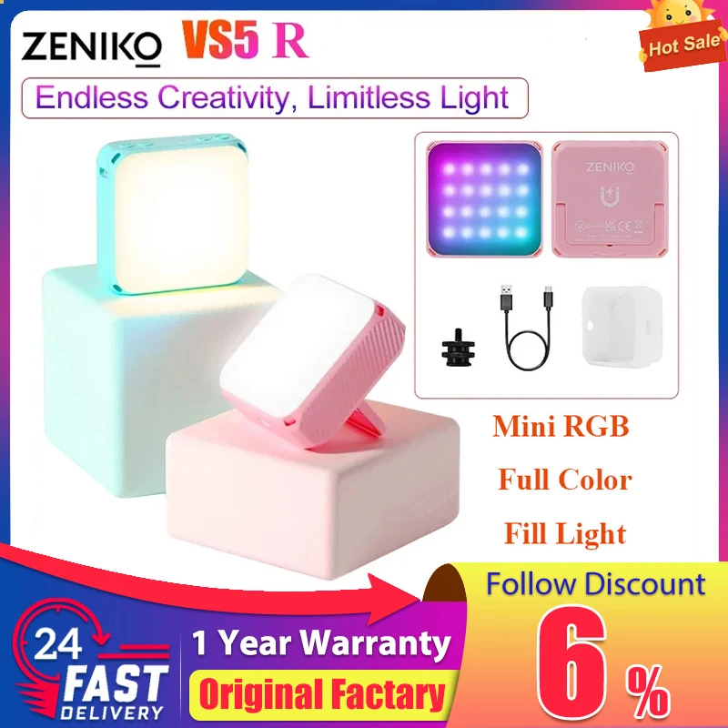 Zeniko-VS5-R-2500K-to-8500K-Mini-RGB-Full-Color-Fill-Light-Photography ...