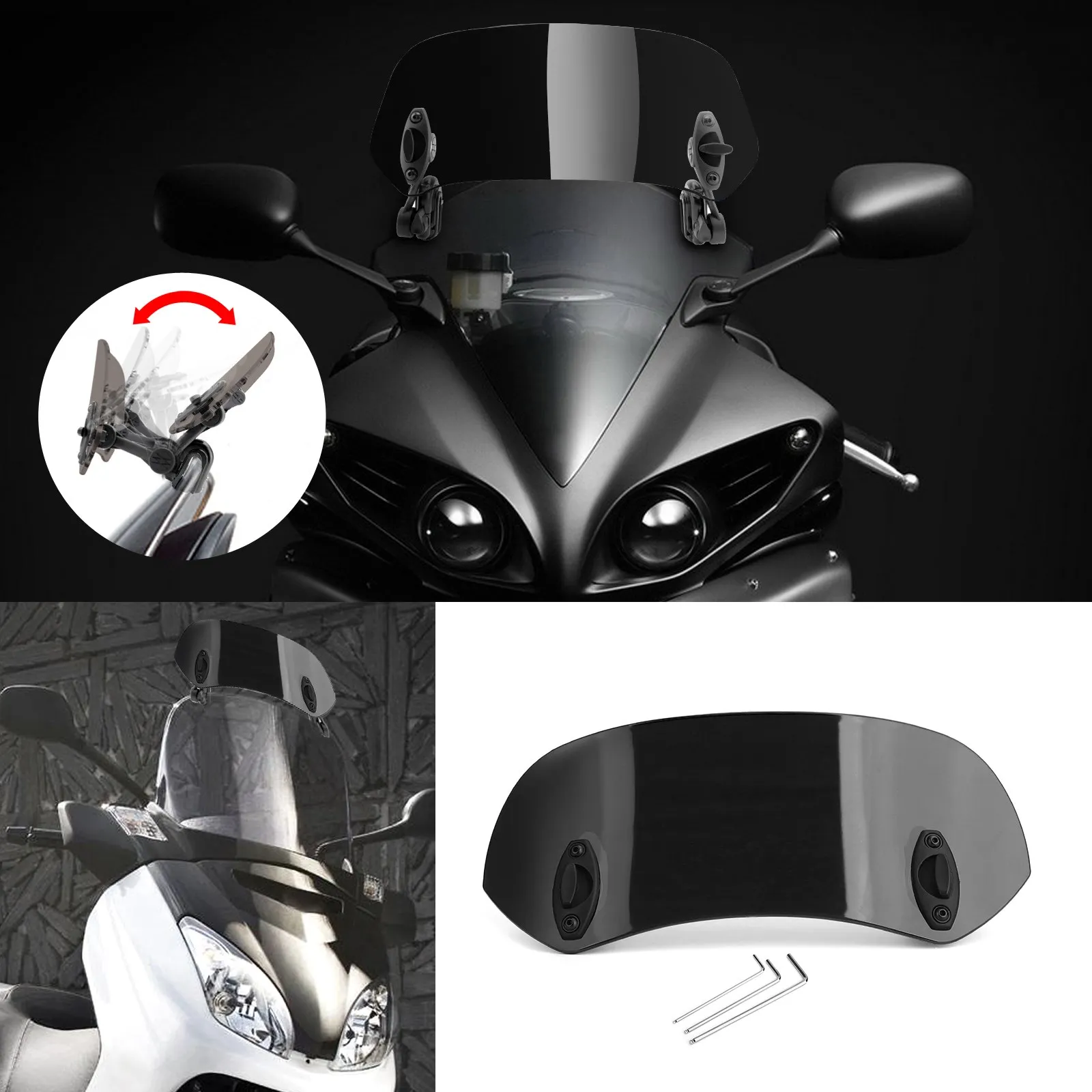 Universal-Motorcycle-Windshield-Extension-for-BMW-F750GS-F800GS ...