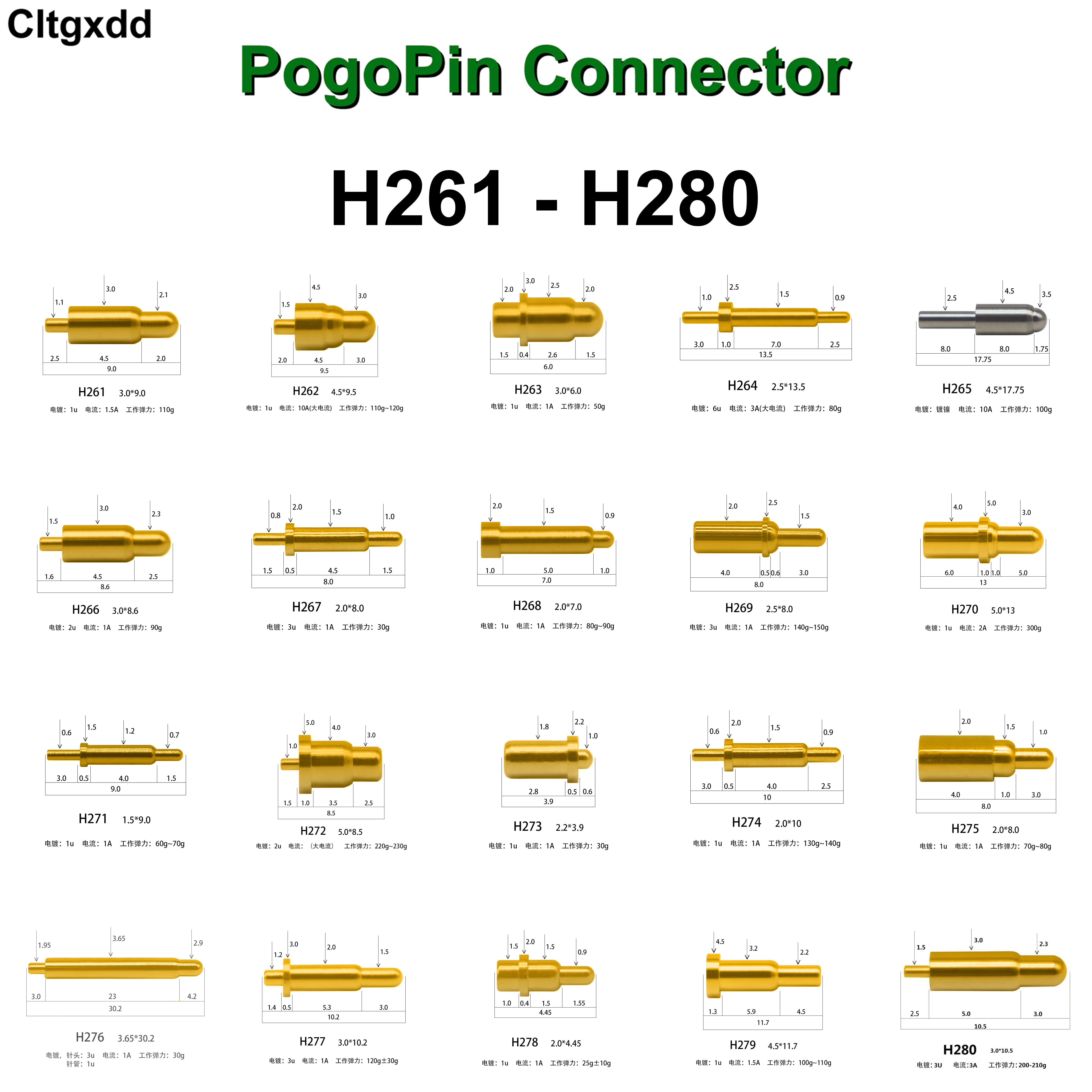 Pogo Pin Connector Battery | Loaded Pogo Pin Connector | Pin Spring ...
