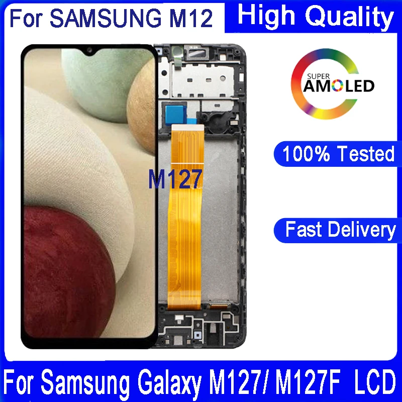 6.5 Original LCD For Samsung Galaxy M12 M127 LCD M127F M127G M127FN ...