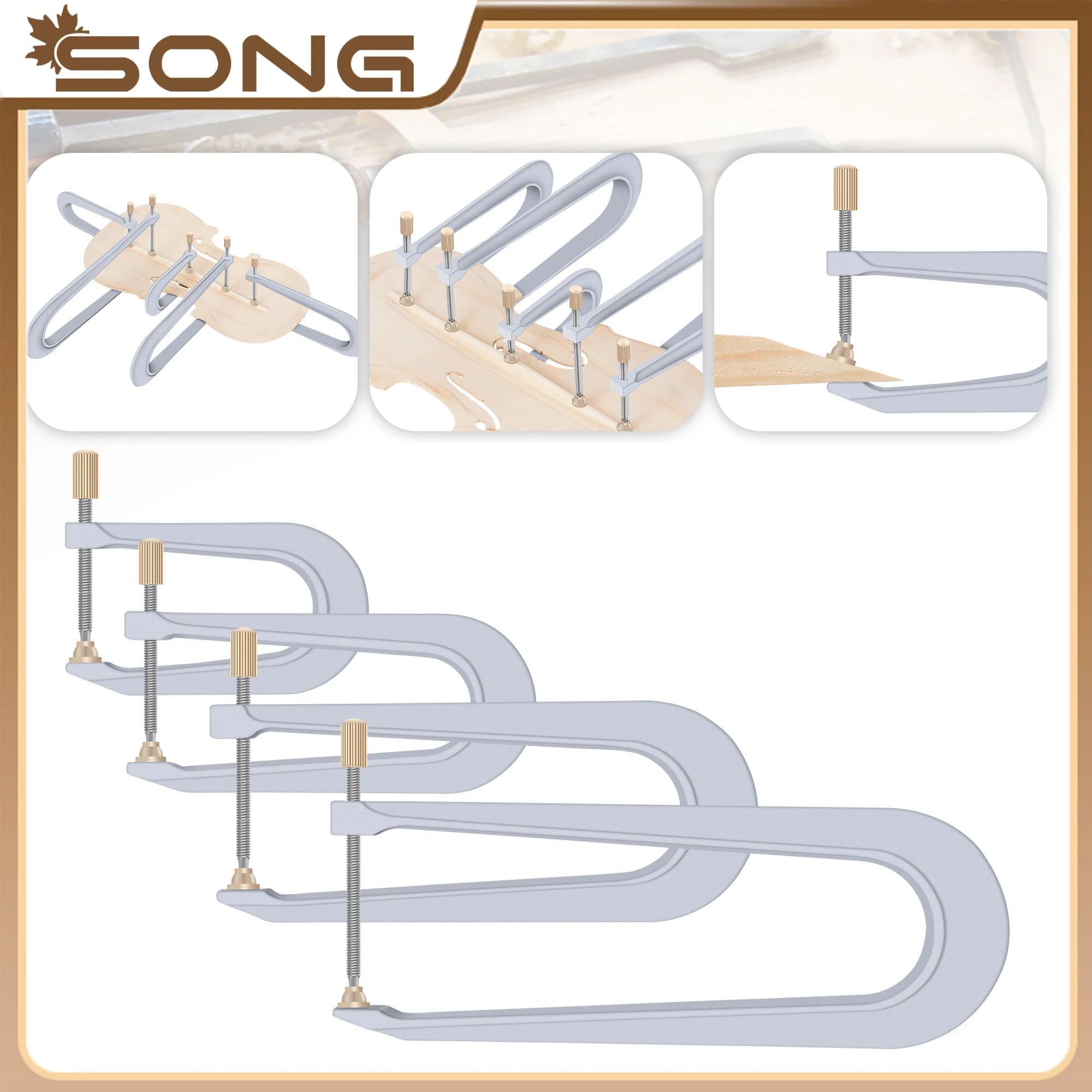 Violin-Bass-Bar-Clamp-Aluminum-Fiddle-bass-bar-clamps-Board-Fix-Viola ...