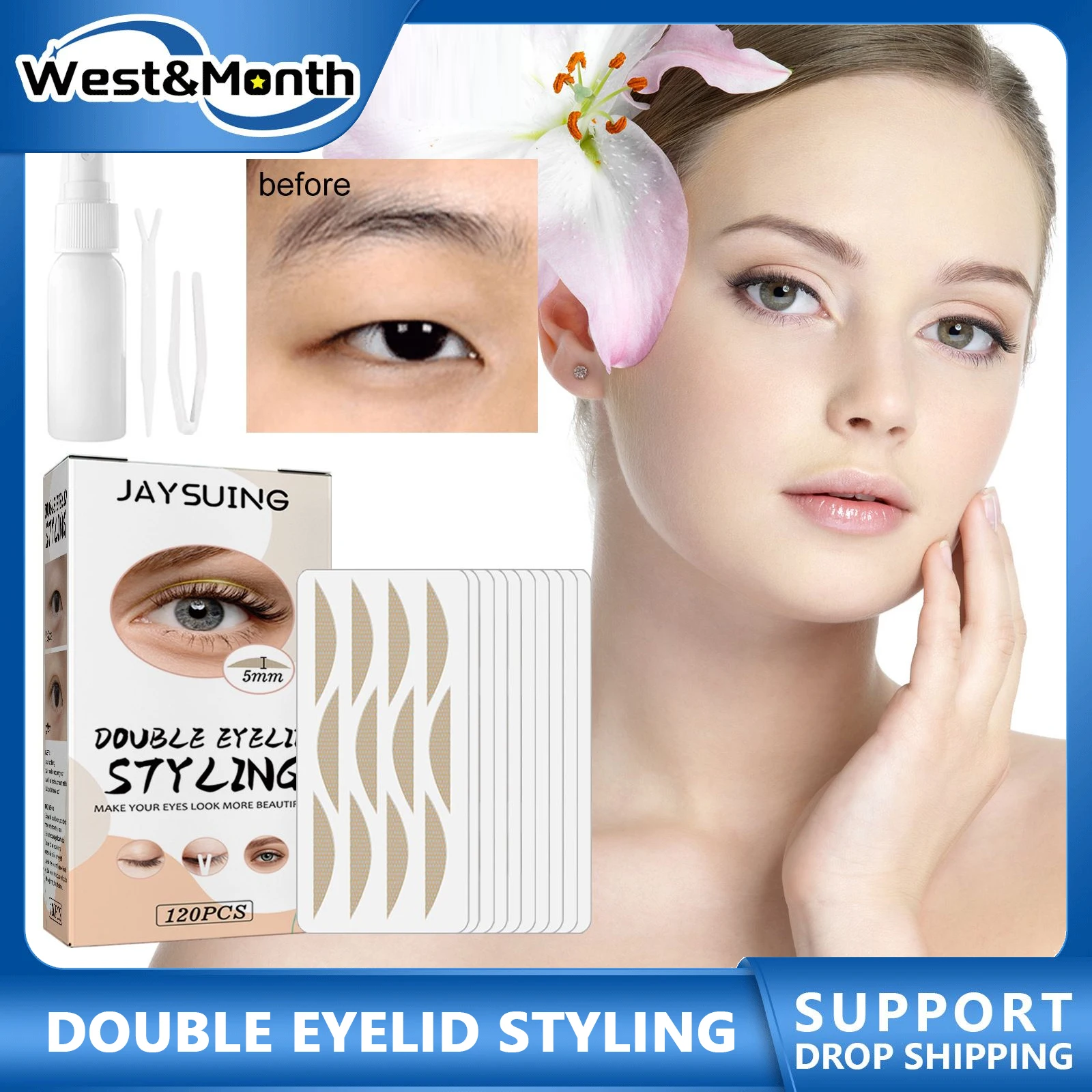 Double Eyelid Patch Self adhesive Eyelid Tape Traceless Invisible ...
