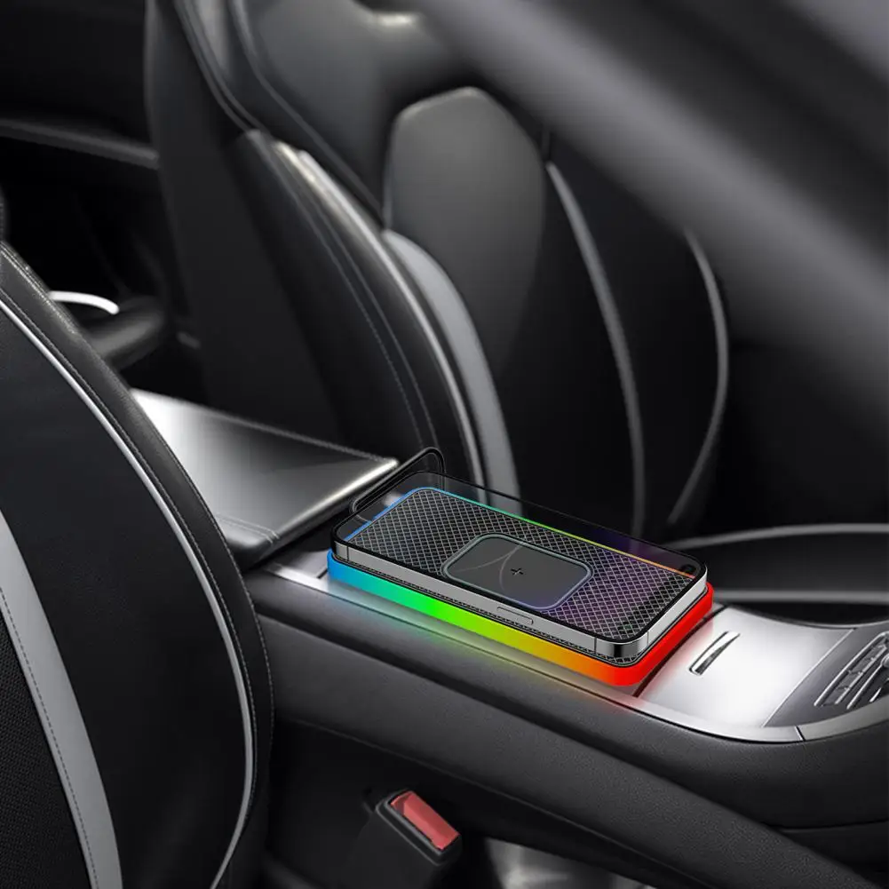 15W-Car-Wireless-Charger-RGB-Silicone-Non-Slip-Pad-for-iPhone-14-13-X ...
