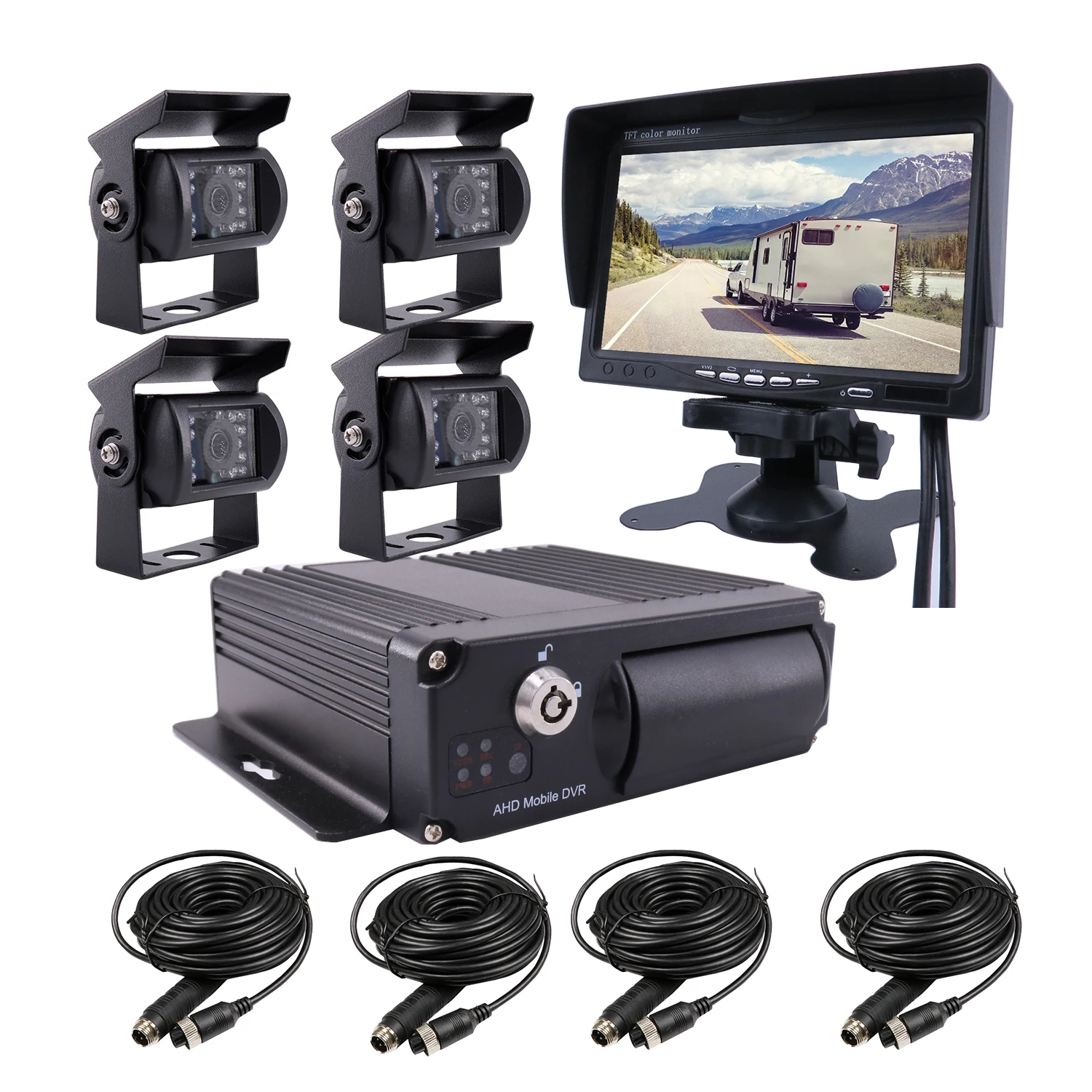 4CH-1080P-Mobile-Vehicle-Car-DVR-MDVR-Video-Recorder-System-with-4-IP69 ...