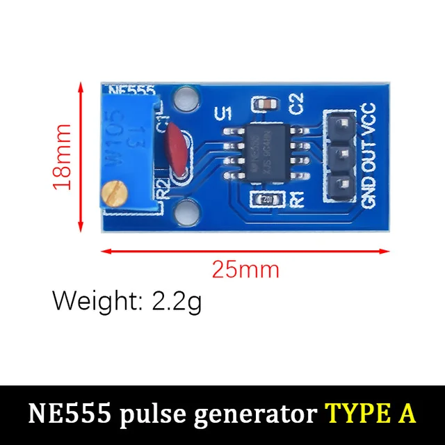 1PCS NE555 pulse frequency, duty cycle adjustable module,square ...