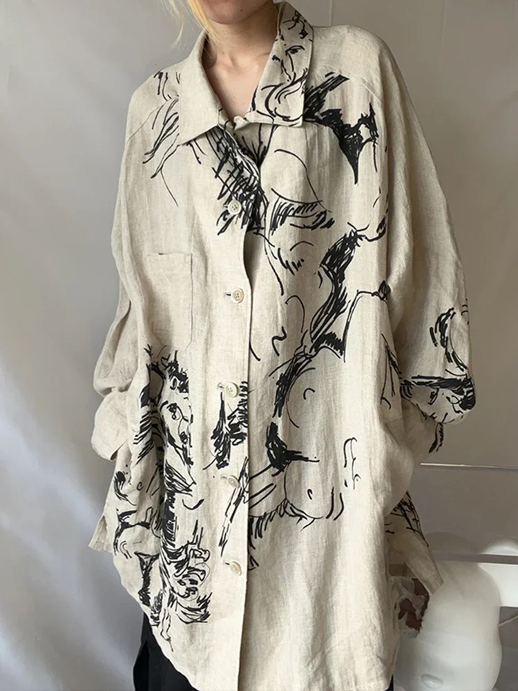 Chemise-en-lin-peinte-la-main-pour-homme-design-de-luxe-style-japonais ...