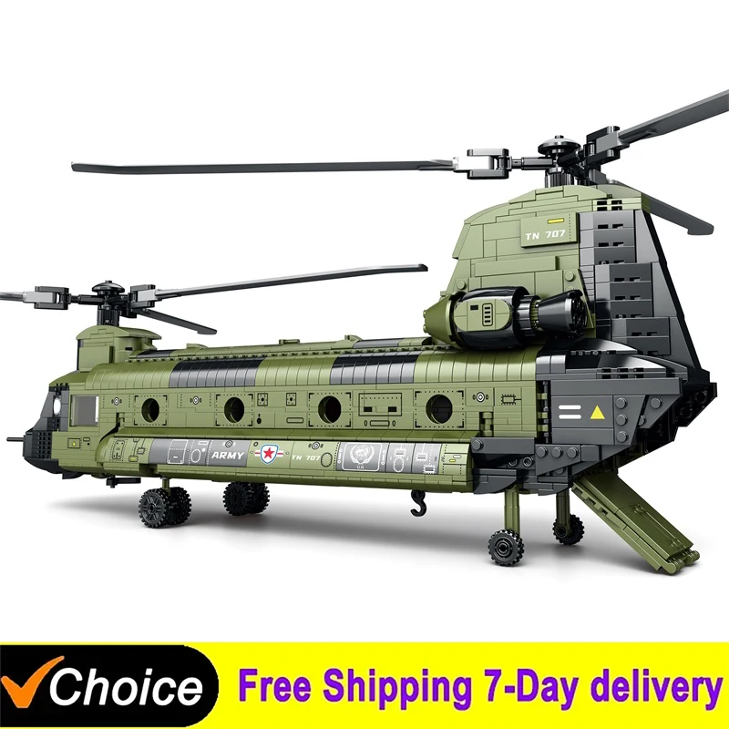 Reobrix 33031 MOC CH-47 Chinook Transport Plane Building Blocks ...