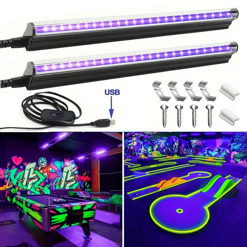LED Black Light 5W 395nm 400nm T5 UV Blacklight Bar for Fluorescent ...