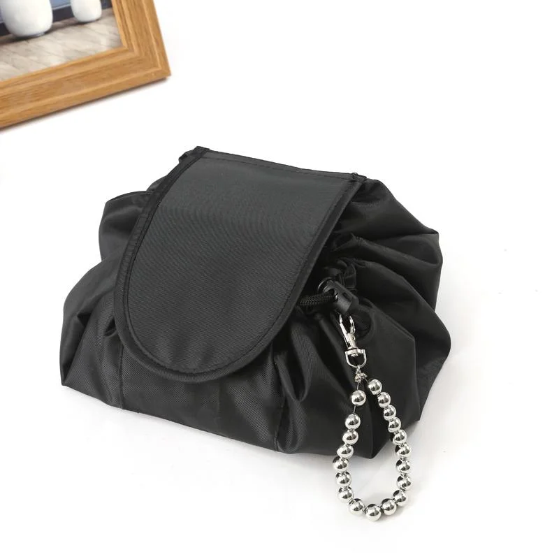 Lazy Drawstring Makeup Bag Organizer, Portable Travel Storage Pouch ...