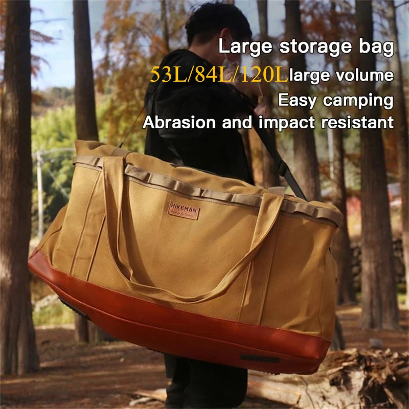 53L/84L/120L Outdoor Organizer Storage Bag Large Capacity Canvas ...