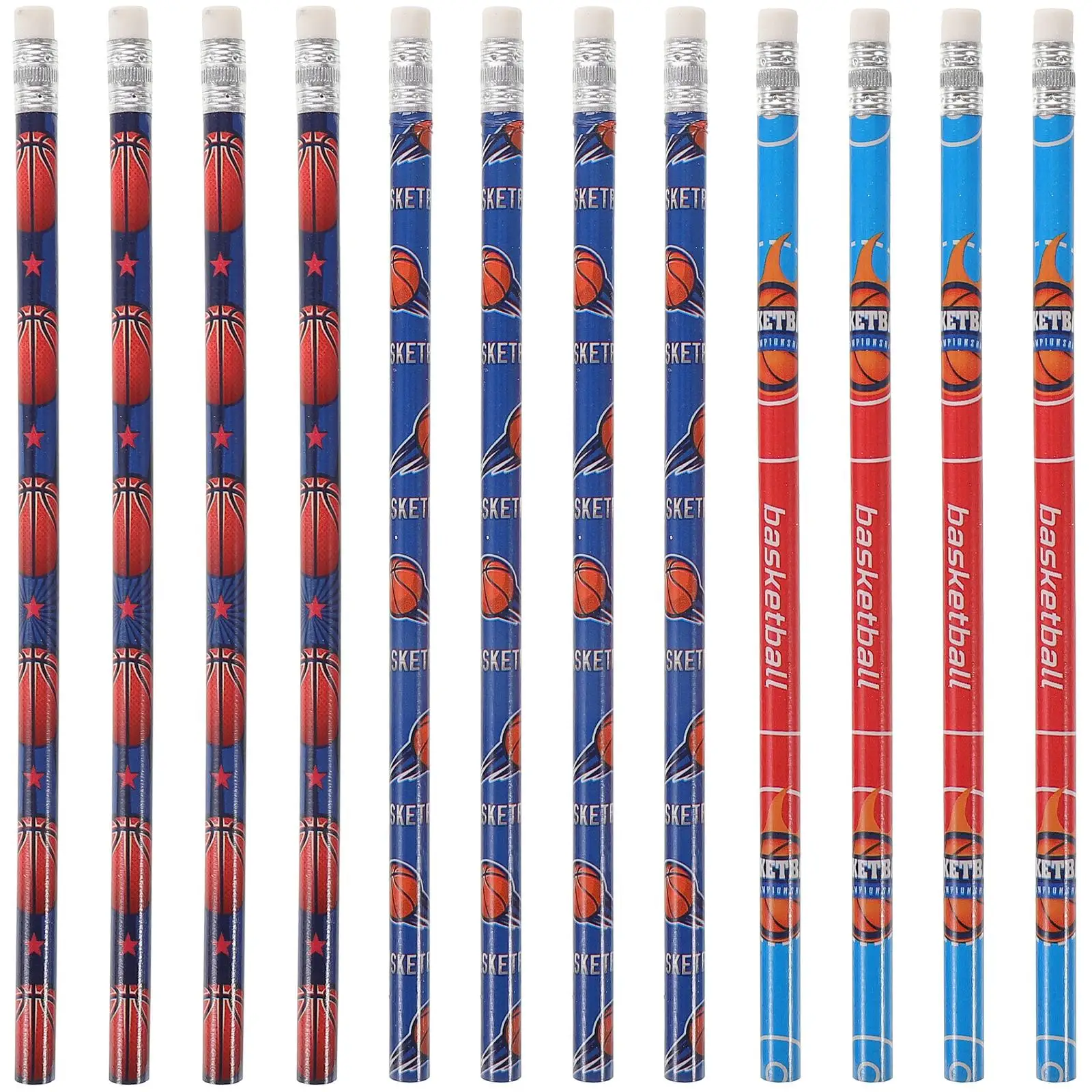 12 Pcs Basketball Pencil Student Supplies Wooden Lead Pencils Sports ...