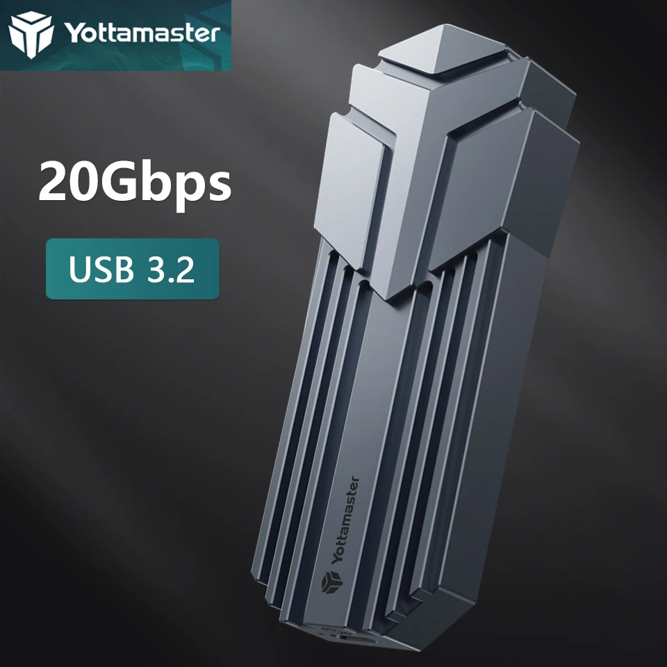 Yottamaster M.2 NVMe Enclosure 20Gbps High Speed SSD External HD Hard ...
