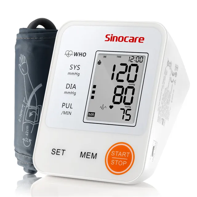 Sinocare Blood Pressure Monitor Tensiometer Upper Arm Automatic Digital ...