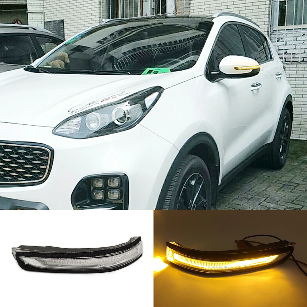 Car LED Side Mirror Turn Signal lamp For Kia KX5 Sportage 2016 2017 ...