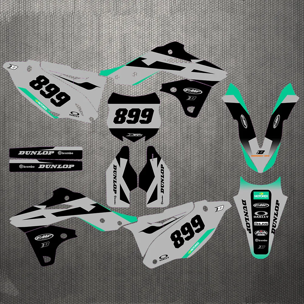 Customized-number-name-KX-450F-Stickers-Decals-Graphics-Backgrounds-Kit ...
