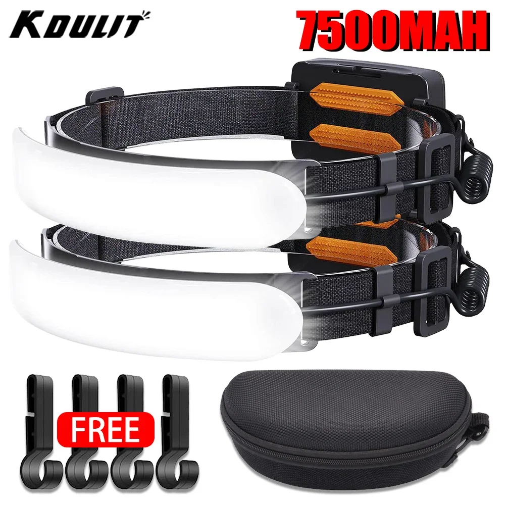 KDULIT-7500Mah-Powerful-COB-LED-Headlamp-Rechargeable-Head-Flashlight-Camping-Light-Headlight ...