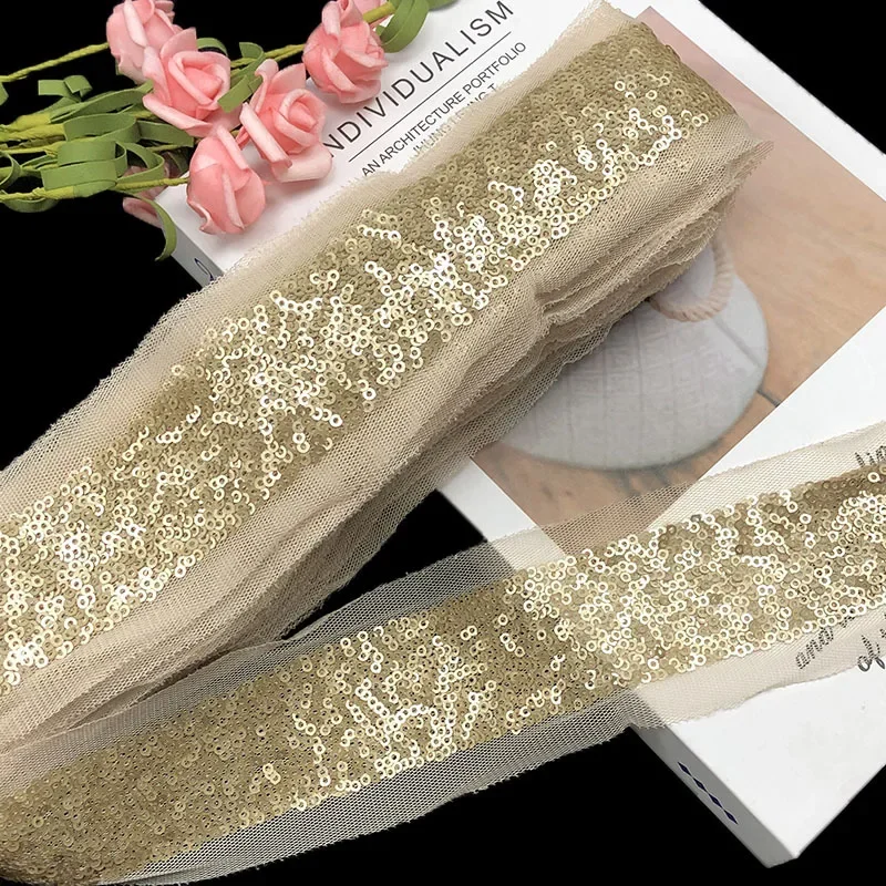 Polyester-Embroidery-Sequin-Lace-Ribbon-Trims-DIY-Sewing-Garment ...