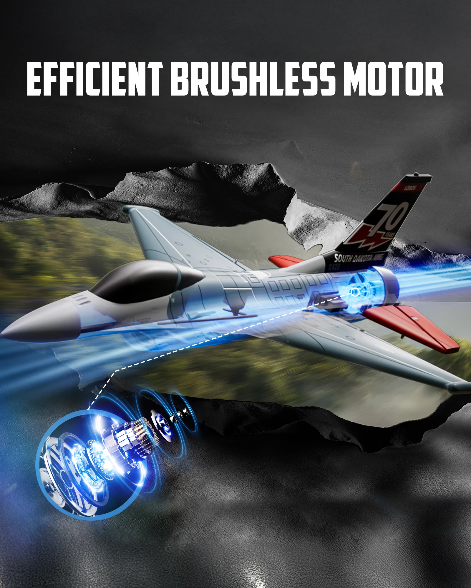 Volantexrc F16 Falco RC Fighter 2.4G 4CH Remote Control Aircraft With ...