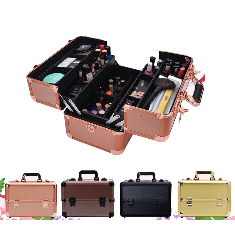 2024-New-Professional-Makeup-Box-Aluminum-Alloy-Make-Up-Organizer-Women ...
