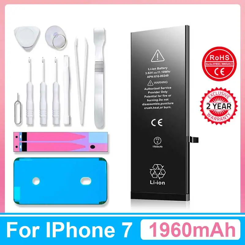 Xdou 2022 New Phone Battery For Iphone 7 Iphone7 With Free Repair Tools ...