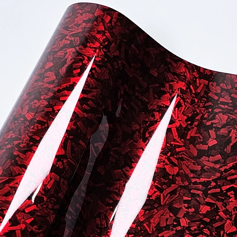 High Glossy Black Gold Silver Red Forged Carbon Fiber Vinyl Wrap Film ...