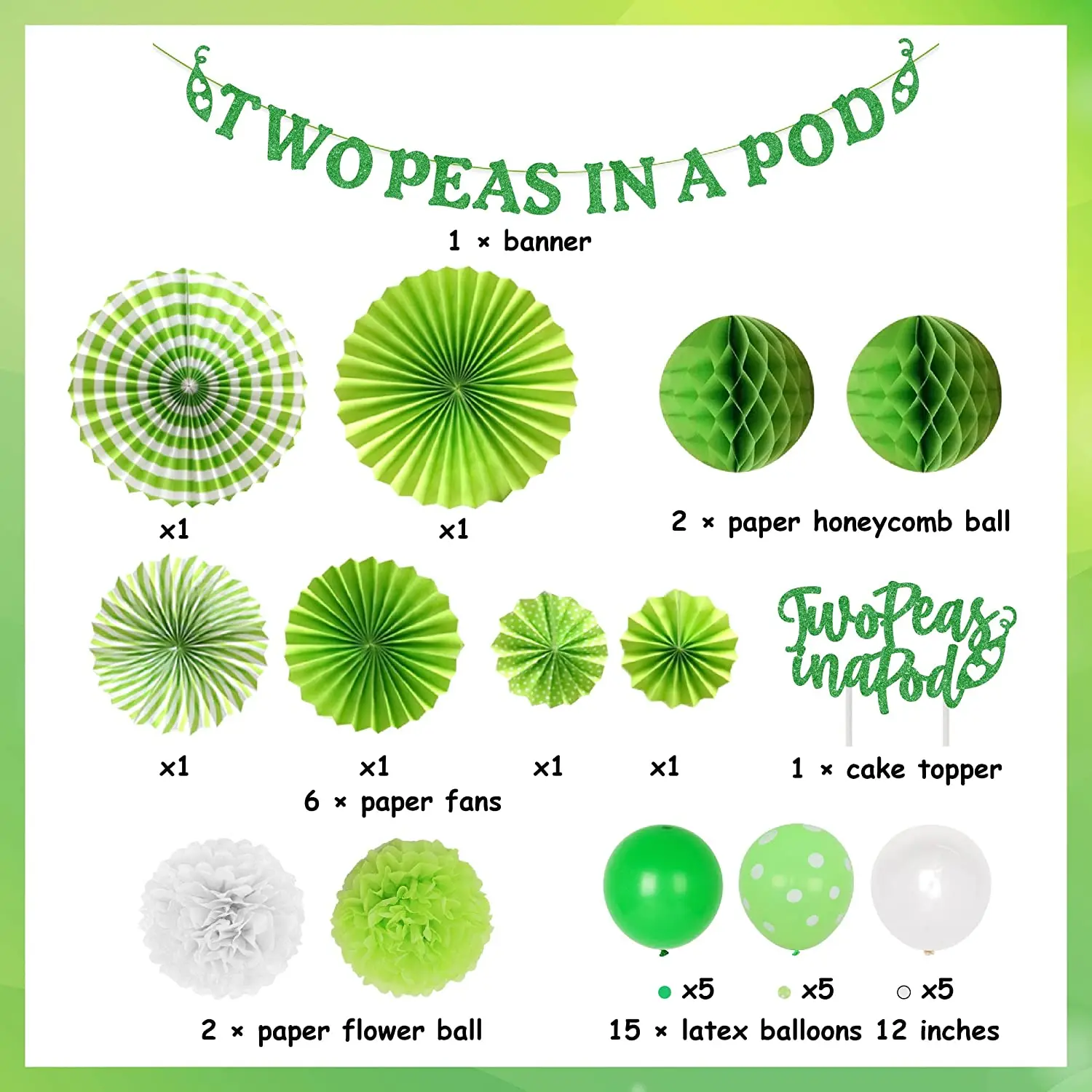 Pea Pod Shower Decorations