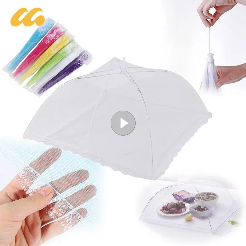 Foldable-Food-Covers-Mesh-Anti-Fly-Mosquito-Meal-Food-Cover-Umbrella ...