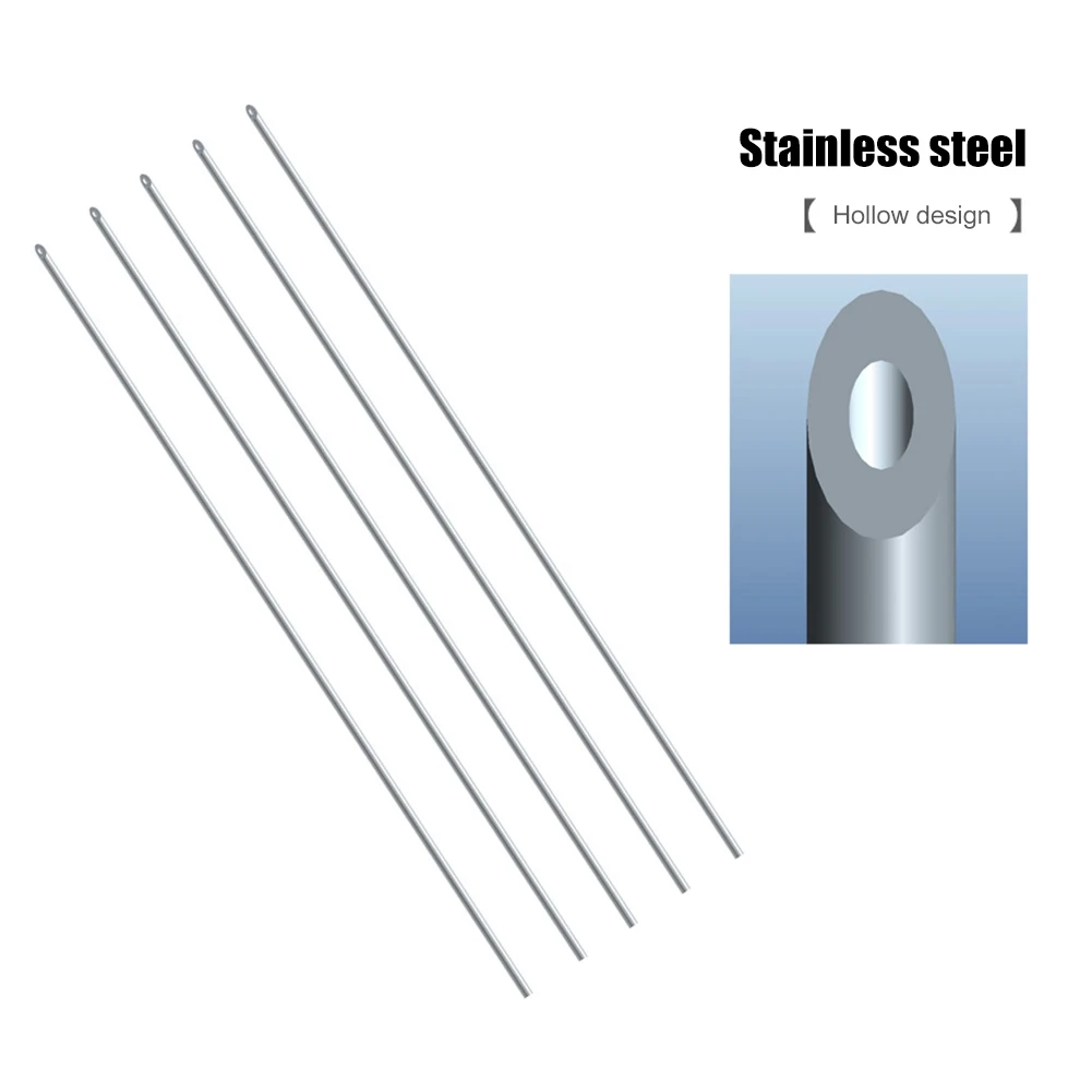 Generic 5pcs Quick Earthworm Hooking Needle Pins Hollow Gas Needle ...