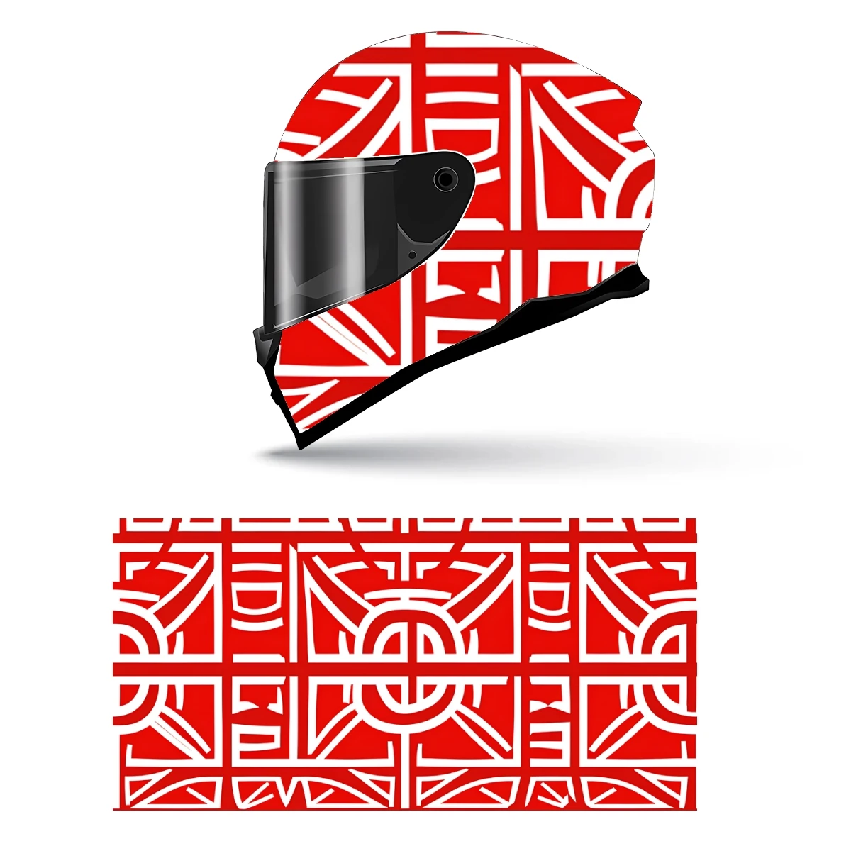 Abstract-Ancient-Relics-Full-Helmet-Wrap-Sticker-Motorcycle-Helmet ...