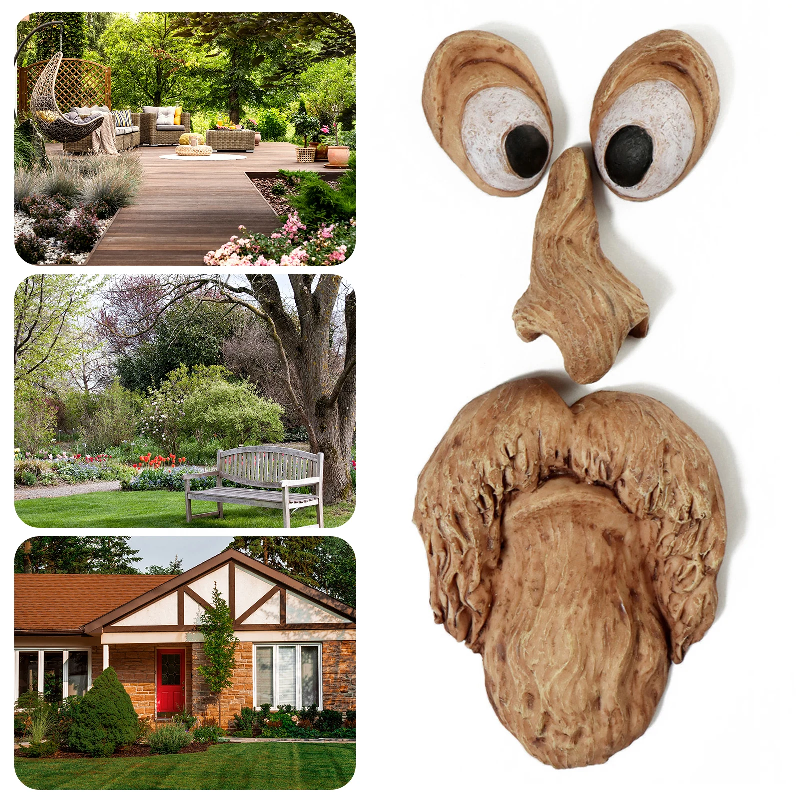 Resin-Tree-Monsters-Simulation-Decoration-Holiday-Props-DIY-Face ...