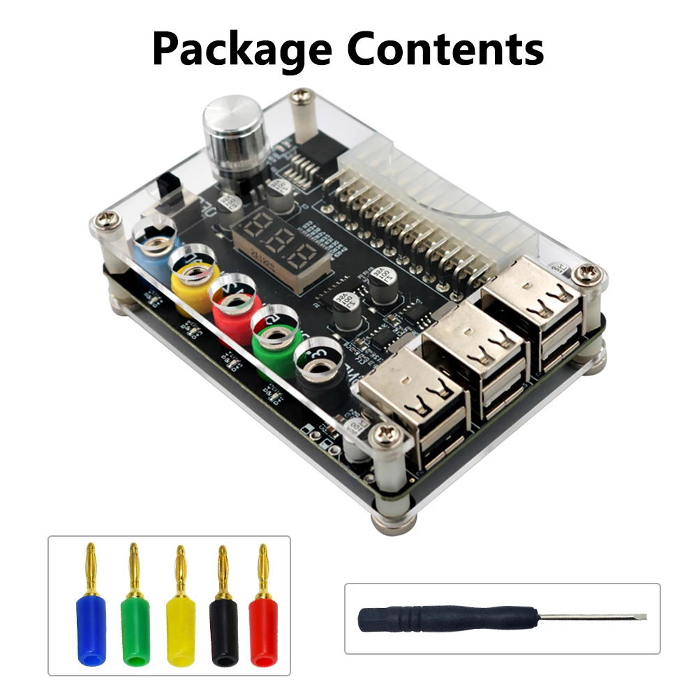 24Pin-ATX-Breakout-Board-Power-Module-Adapter-Connector-Adjustable ...