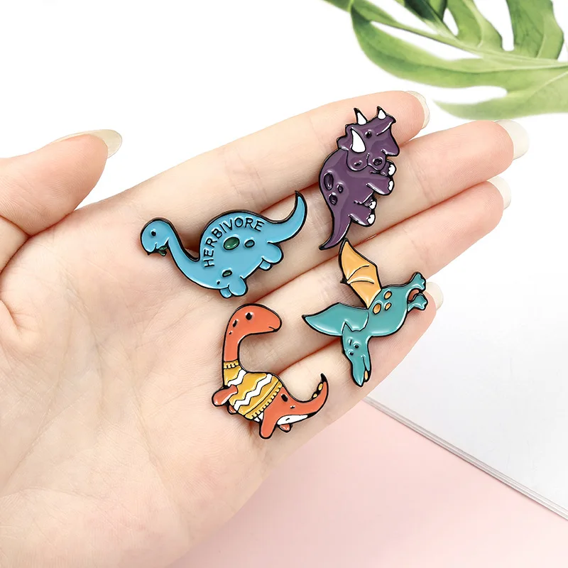 Dinosaur Park Enamel Pins Custom Adventure Brooch Bag Clothes Lapel Pin ...