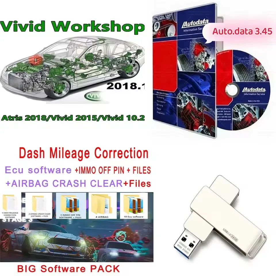 Autodata 3.45 Software para automóvil + Datos de taller vívidos Atris ...