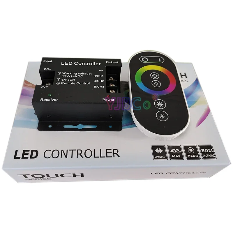 RGB-Touch-Pad-Panel-LED-Strip-Controller-12V-24V-18A-12A-Single-color ...