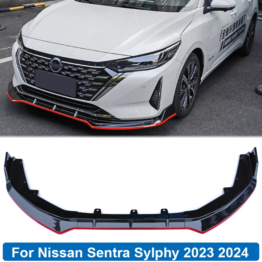 Carbon Fiber Look Car Rear Spoiler Bumper Lip Chin Bumper Body Kits ...