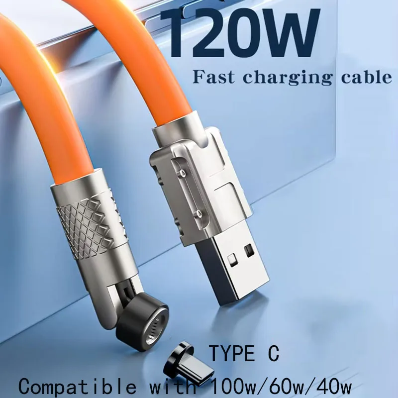 6A Magnetic Cable Super Fast Charging USB Type C Cable For Huawei Honor ...