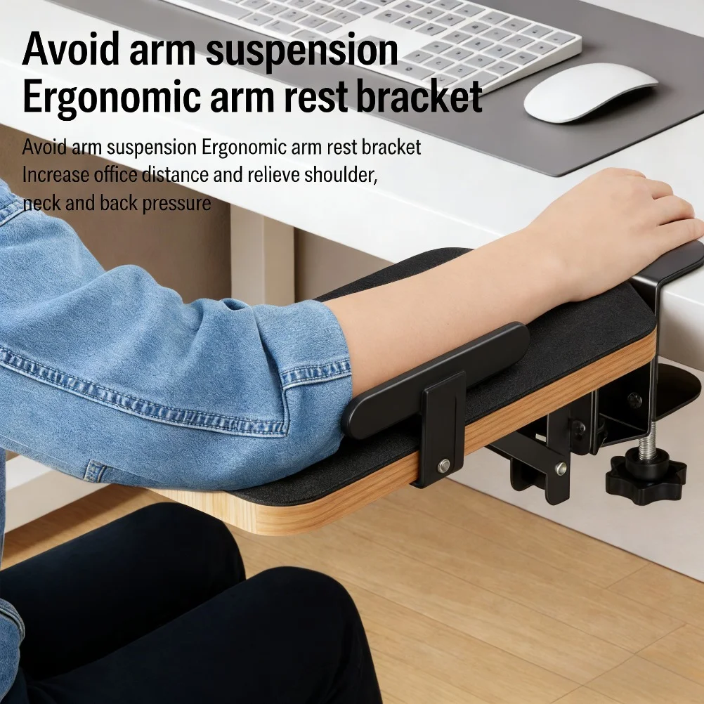 Computer Desk Arm Rest MousePad 90°/180° Adjustable Folding Desk Arm ...