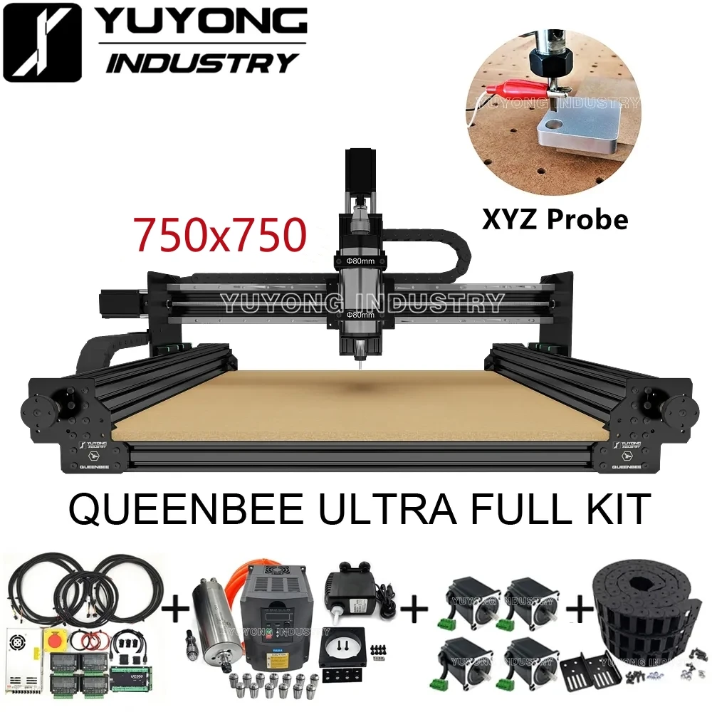 Black-7575-QUEENBEE-ULTRA-CNC-Full-kit-Linear-Rail-upgraded-precise-CNC ...
