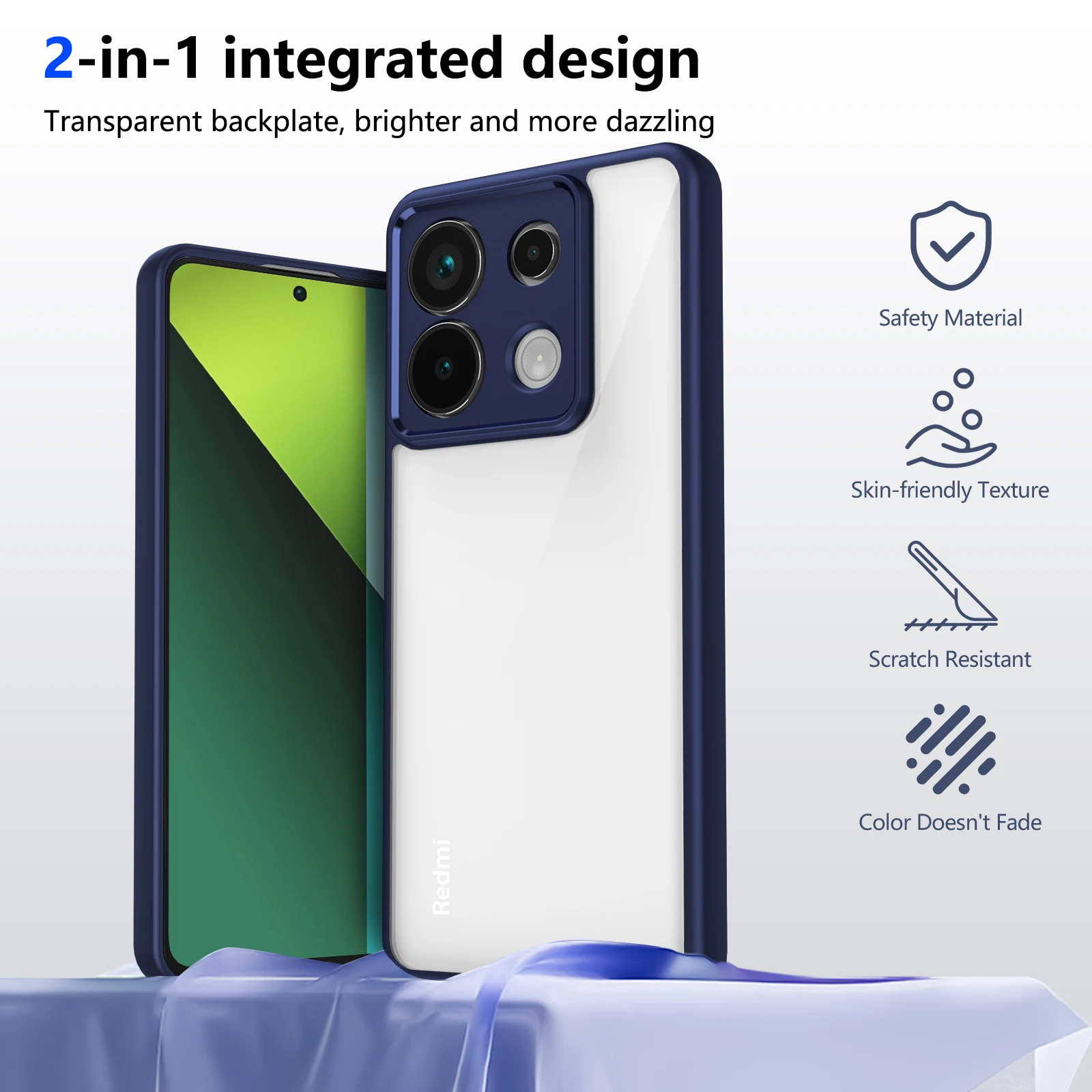 Shockproof Clear Acrylic Phone Case - Transparent Protective Cover for ...