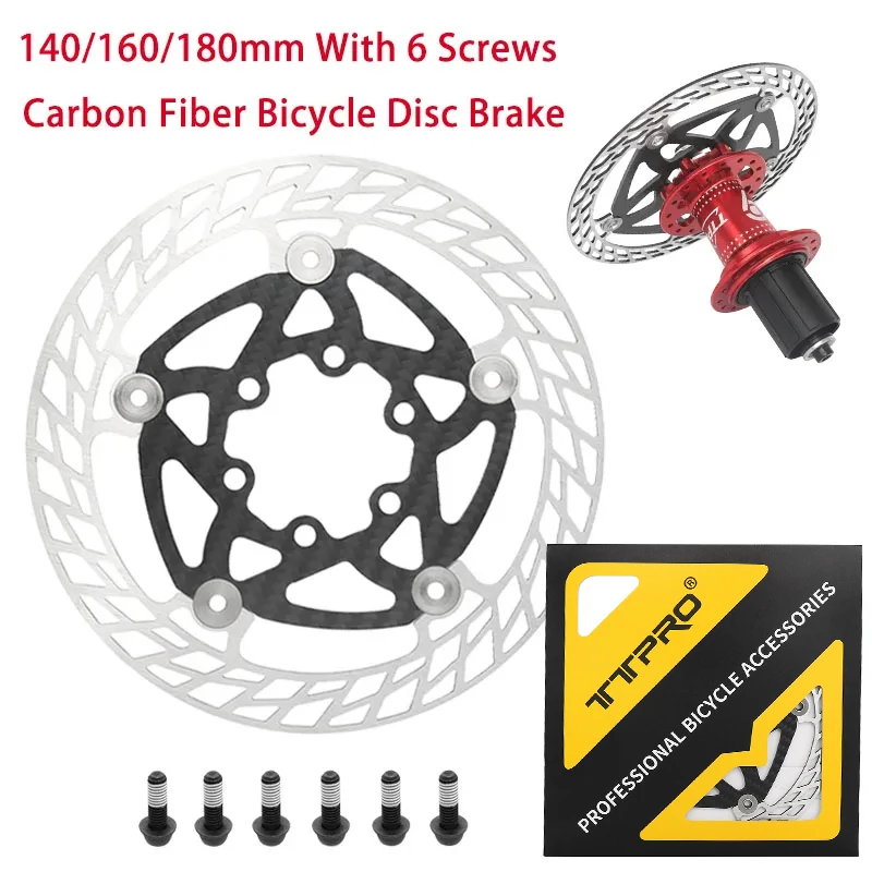 1-2pcs-MTB-Road-Bicycle-Brake-Disc-140mm-160mm-180mm-Carbon-Fiber-Ultra ...
