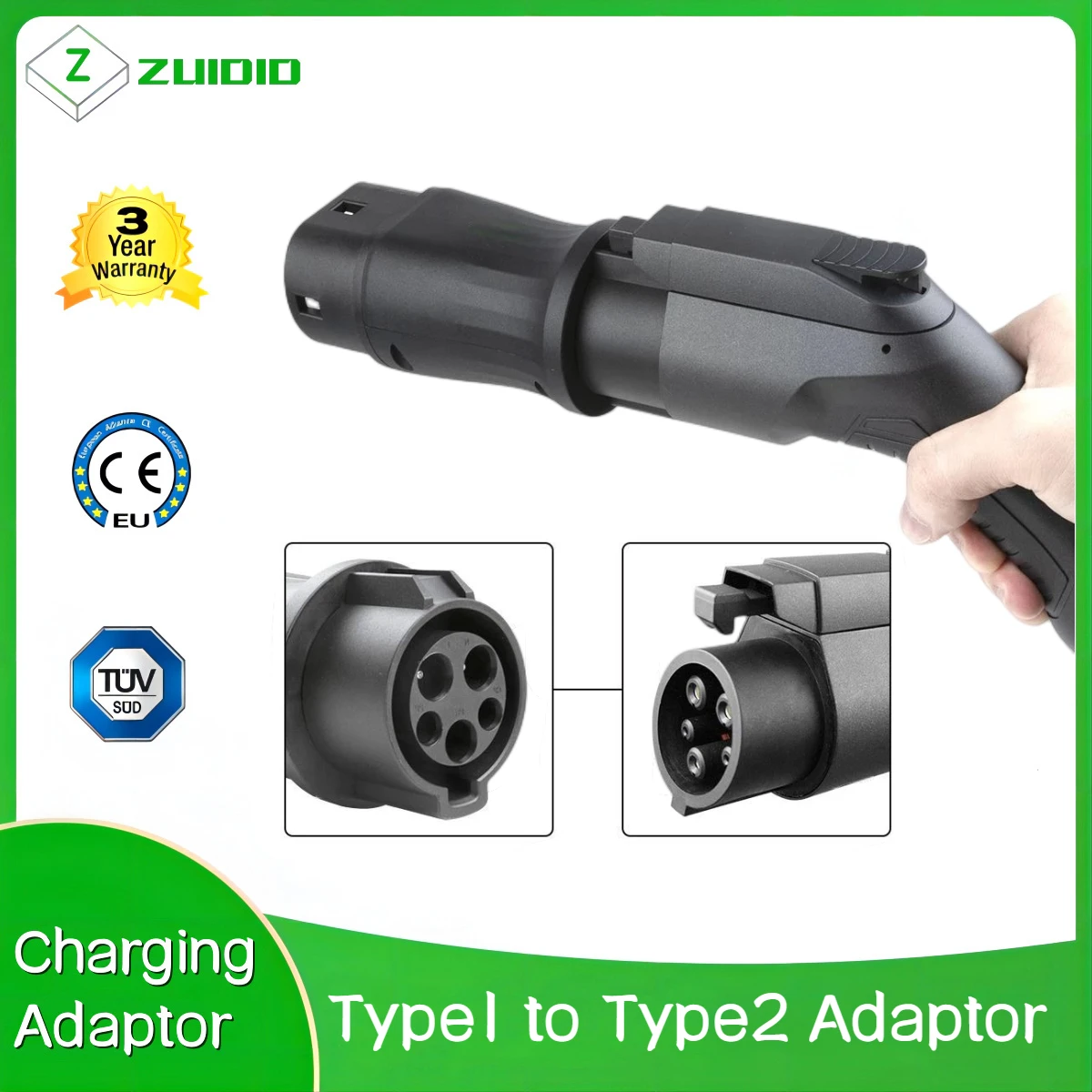 TYPE-1-to-TYPE-2-Plug-Adapter-16A-32A-Convertor-Connector-EVSE-for ...