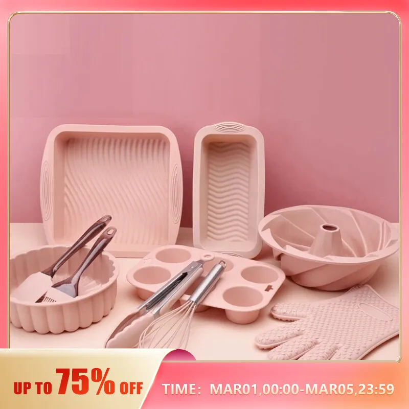 10-Pieces-Silicone-Cake-Mold-Scrape-Oil-Brush-Bakery-Bakery-Baking-Tool ...