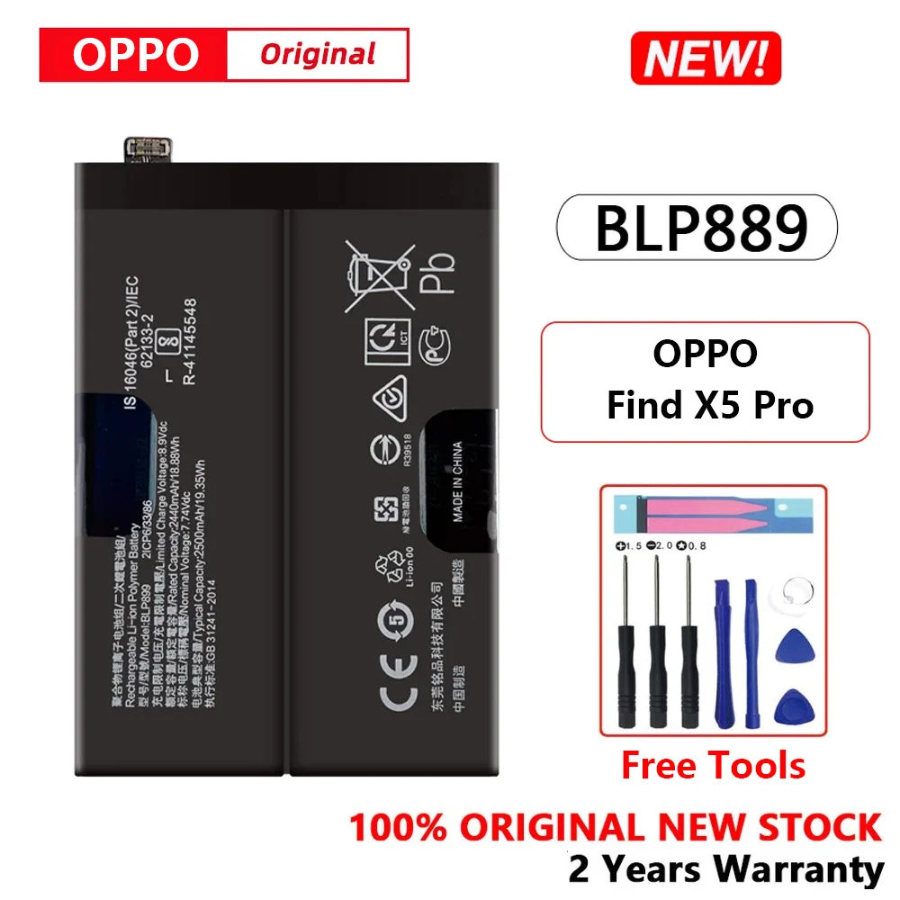 100-New-Original-BLP889-Battery-For-OPPO-Find-X5-Pro-X5Pro-Replacement ...