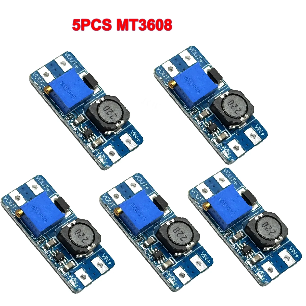 5PCS MT3608 DC-DC Step Up Converter Booster Power Supply Module Boost ...