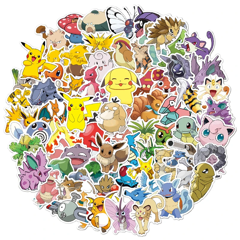 20/50/100Pcs Anime Pokemon Kawaii Pikachu Stickers Voor Kinderen ...