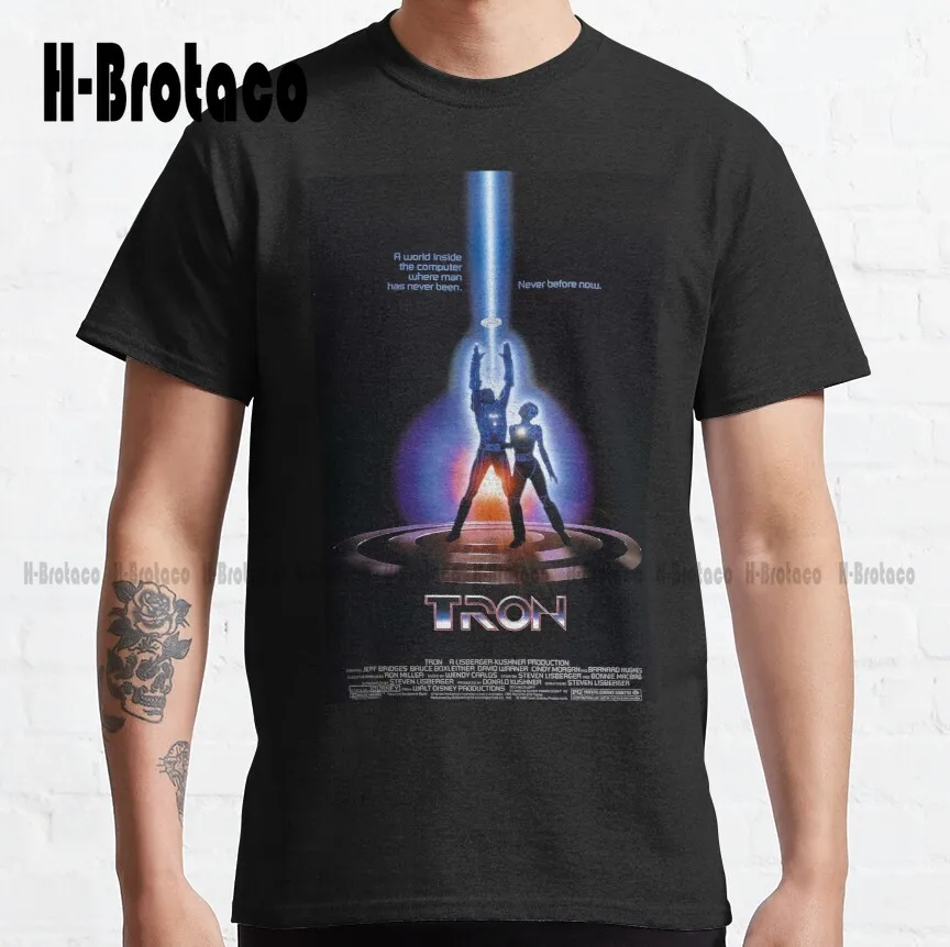 Tron-Movie-Poster-Classic-T-Shirt-Custom-Aldult-Teen-Unisex-Digital ...