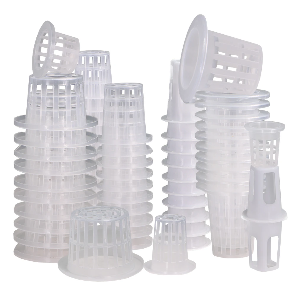 10PCS Transparent Hydroponics Slotted Mesh Plant Cups Aeroponic ...